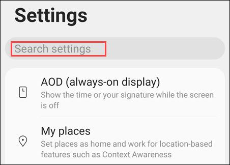 How to Search the Settings Menu on Android