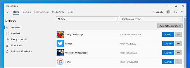 How to Reinstall Apps You've Purchased from the Microsoft Store