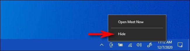 How to Hide or Disable "Meet Now" on Windows 10