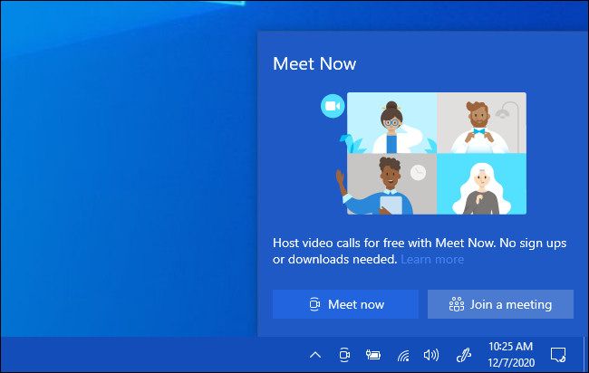 How to Hide or Disable "Meet Now" on Windows 10