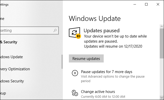 How to Pause Updates on Windows 10