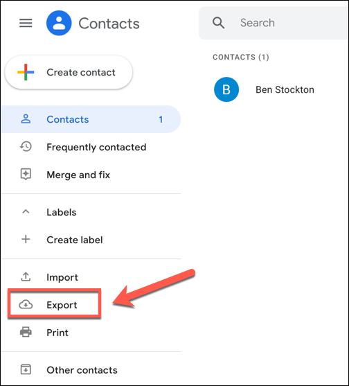 How to Export Contacts in Gmail