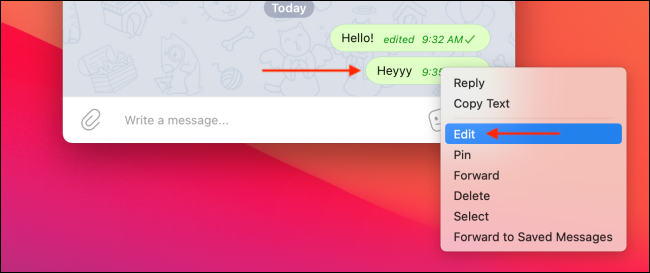 How to Edit Sent Messages in Telegram