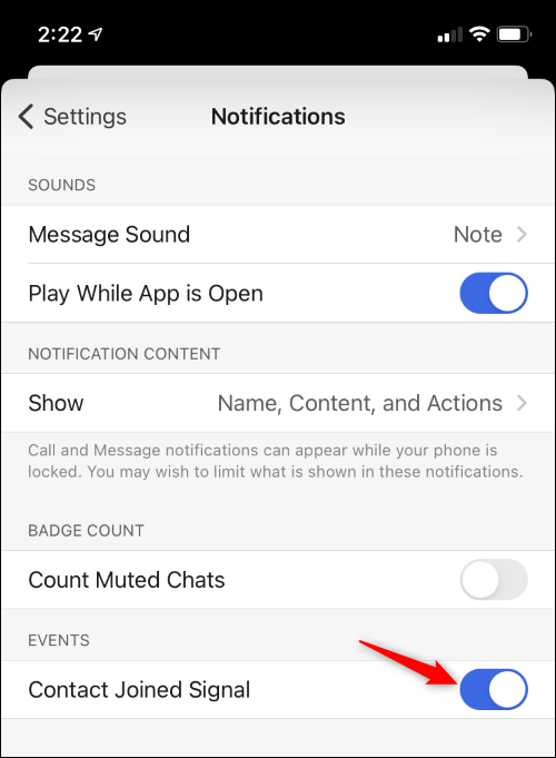 How to Stop Signal From Telling You When Your Contacts Join