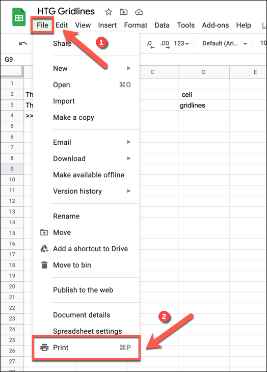 How to Hide Gridlines in Google Sheets