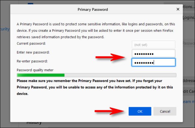 How to Set a Primary Password in Firefox's Password Manager