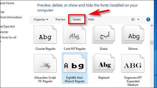 How to Install (and Remove) Font Files on Windows 10