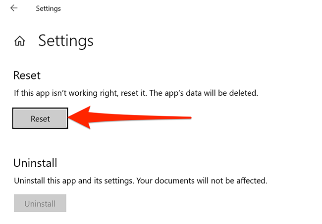 How to Reset the Settings App in Windows 10