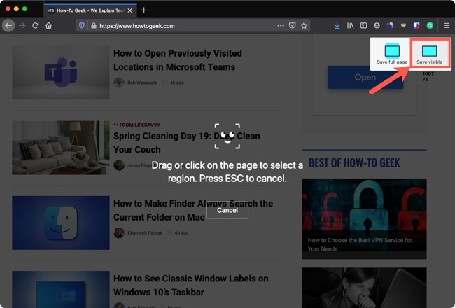 How to Capture Screenshots in Firefox without an Extension