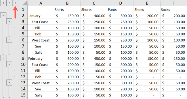 How to Create an Automatic Outline in Microsoft Excel