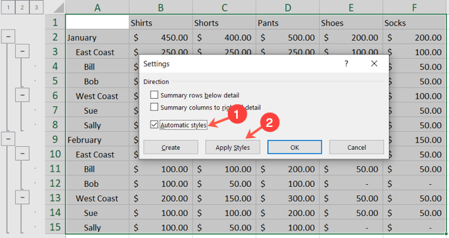 How to Create an Automatic Outline in Microsoft Excel