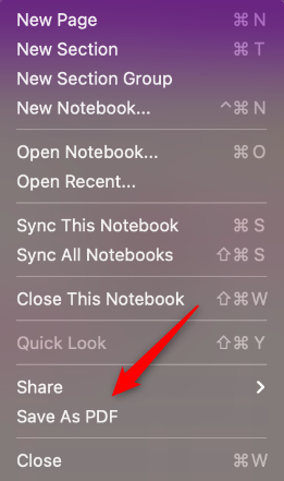 How to Convert Microsoft OneNote Notes to a PDF