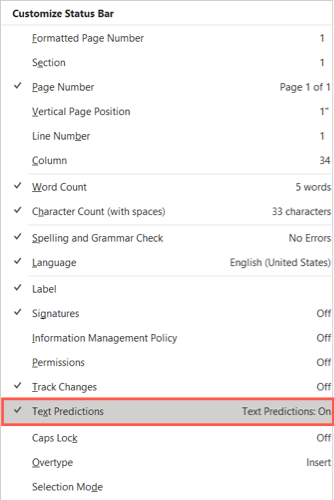 How to Turn on and Use Text Predictions in Microsoft Word