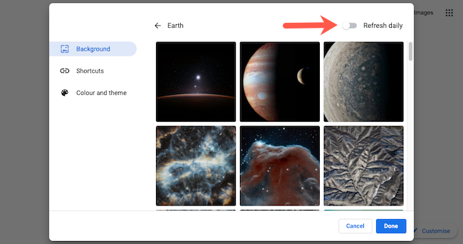 How to Automatically Change Google Chrome's New Tab Background