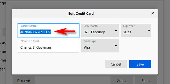 How to View Your Saved Credit Card Numbers in Firefox