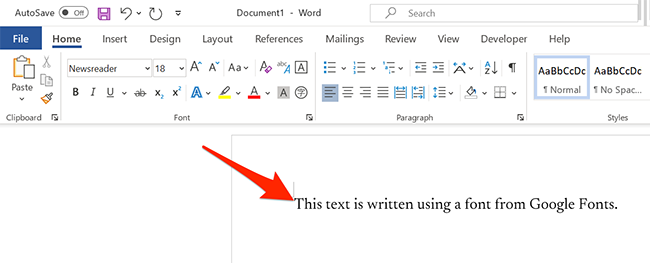 How to Use Google Fonts in Microsoft Word