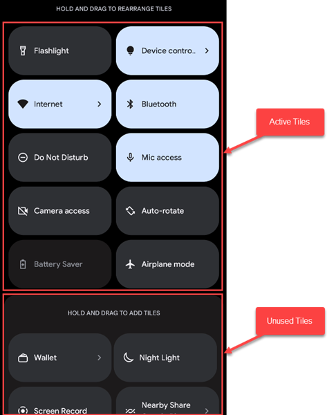 How to Disable the Mic and Camera from Android's Quick Settings