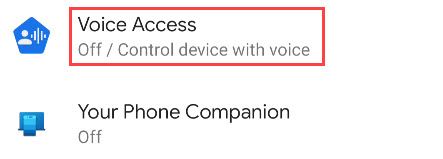 How to Activate Voice Access When Looking at Your Android Phone