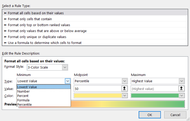 How To Apply A Color Scale Based On Values In Microsoft Excel 8095
