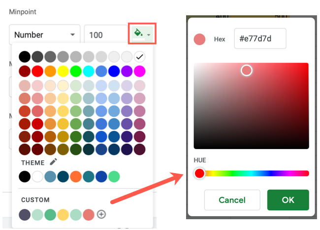 How to Apply a Color Scale Based on Values in Google Sheets