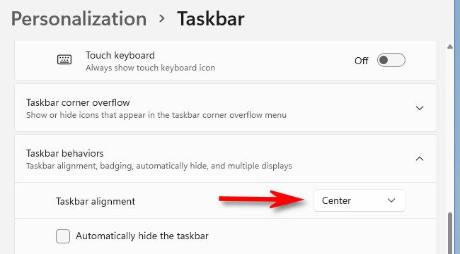 How to Move the Taskbar Icons to the Left on Windows 11