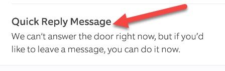 How to Use Quick Replies with a Ring Doorbell