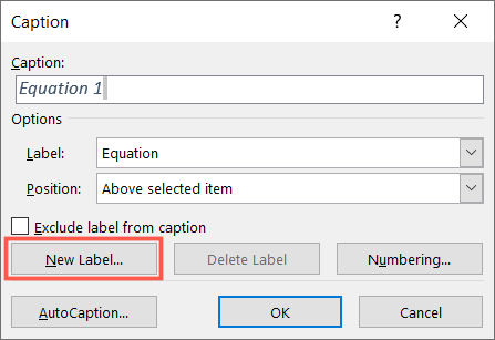 How to Number or Label Equations in Microsoft Word