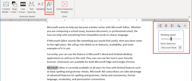 How to Use Immersive Reader in Microsoft Word, Outlook, and OneNote