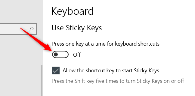 How to Turn Off Sticky Keys on Windows 10