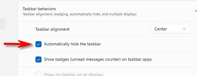How to Hide the Taskbar on Windows 11