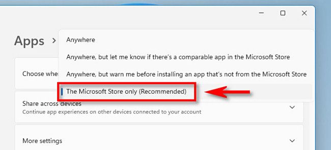 How to Only Allow Apps from the Store on Windows 11