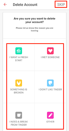 How to Delete a Tinder Account