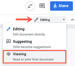How to Make a Google Doc View Only