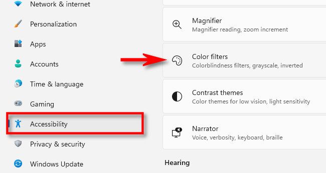 How to Use Color Filters in Windows 11