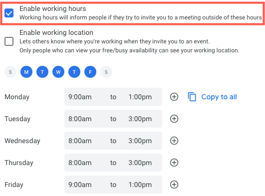 How to Show Your Work Hours and Location in Google Calendar