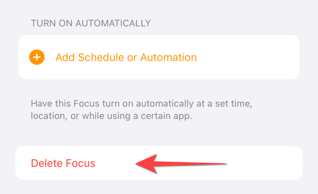 How to Delete a Focus From iPhone and iPad