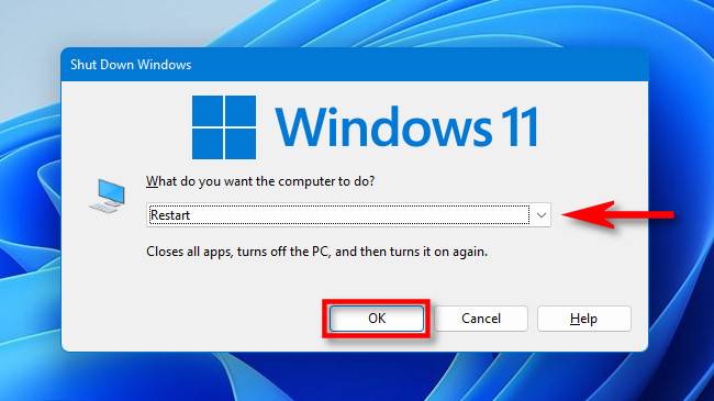 How to Restart a Windows 11 PC