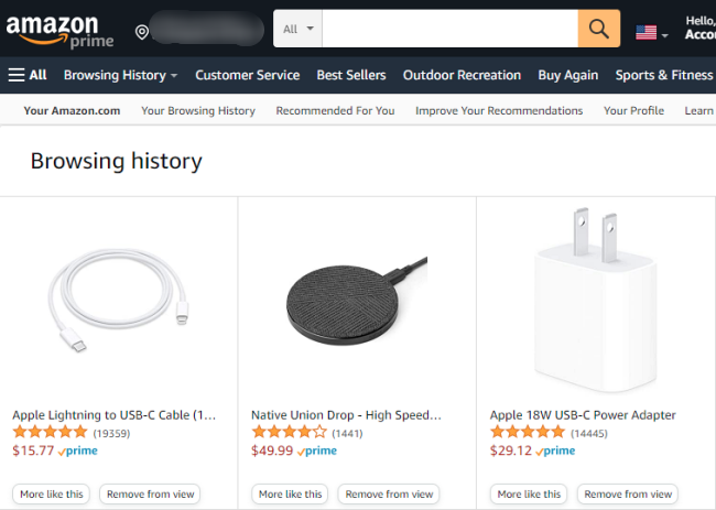 How to See Your Product Viewing History on Amazon