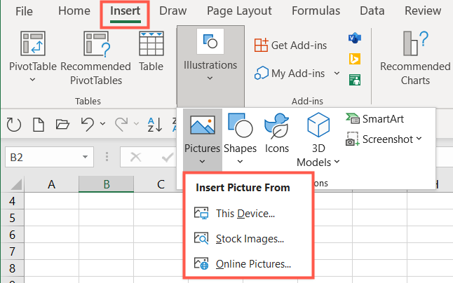 How to Insert a Picture in Microsoft Excel