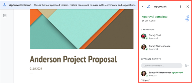 How to Request Approvals in Google Docs, Sheets, and Slides