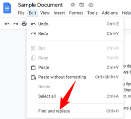 How To Use Find And Replace In Google Docs