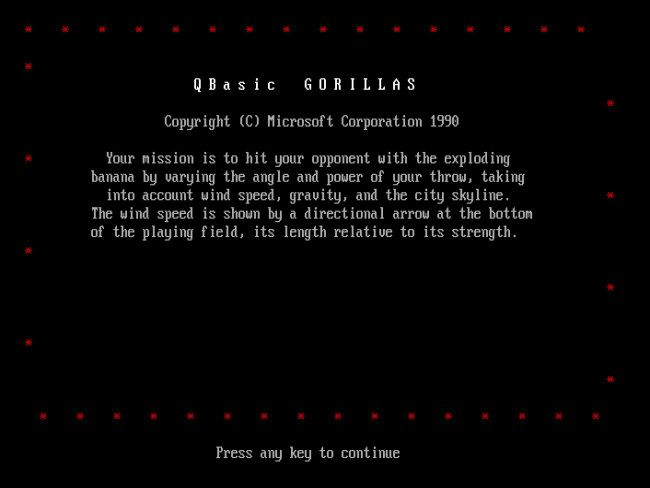 GORILLA.BAS: How to Play the Secret MS-DOS Game From Your Childhood