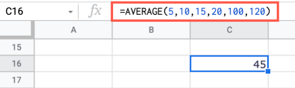 How to Calculate Average in Google Sheets