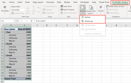 How To Refresh A Pivot Table In Microsoft Excel