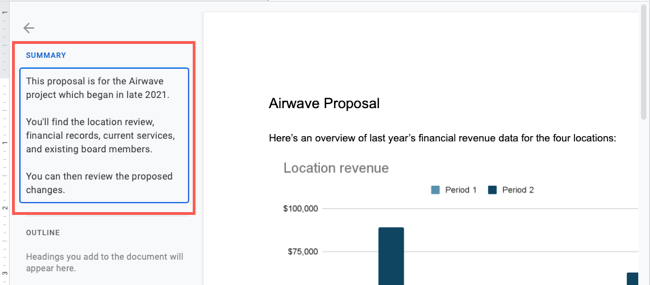 How to Add a Document Summary in Google Docs