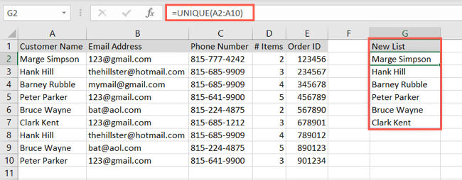 How to List and Sort Unique Values and Text in Microsoft Excel
