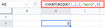 How to Count Unique Values in Google Sheets