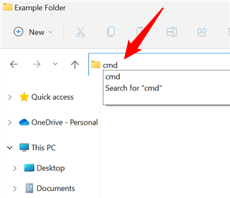 How to Open a CMD Window in a Folder on Windows