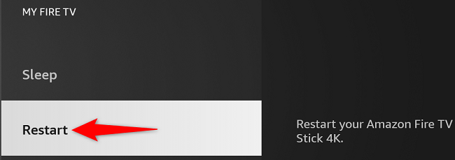 How to Restart an Amazon Fire TV Stick