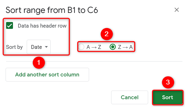 How to Sort Google Sheets by Date